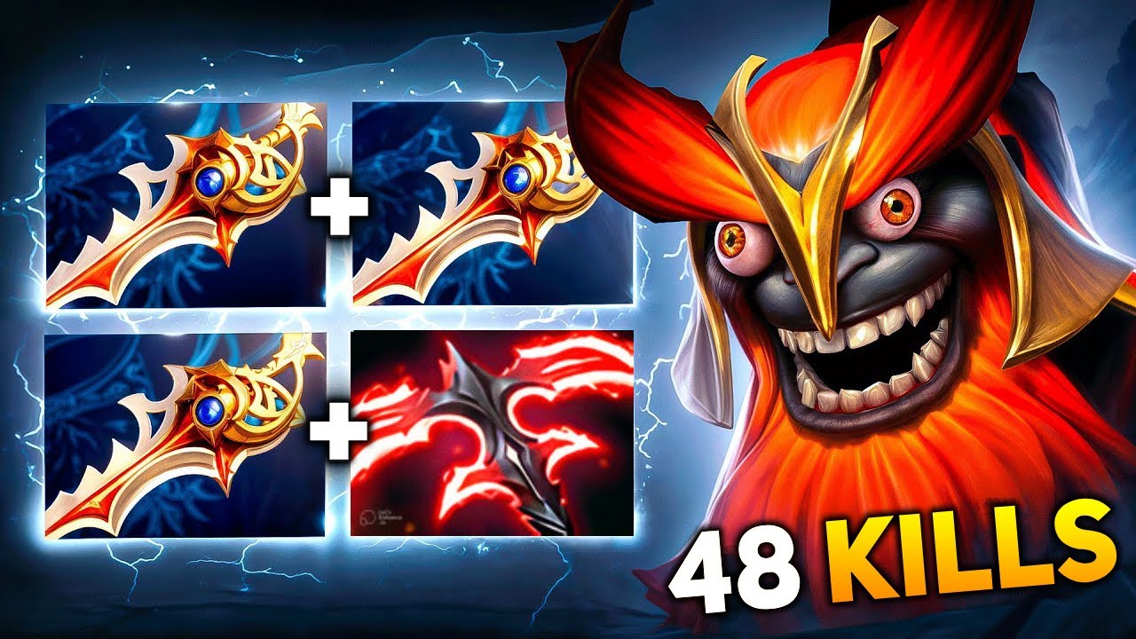 x3 Divine Rapier Mars +10000 Aoe Damage🔥🔥🔥One Shot 48 Kills | Dota 2 ...
