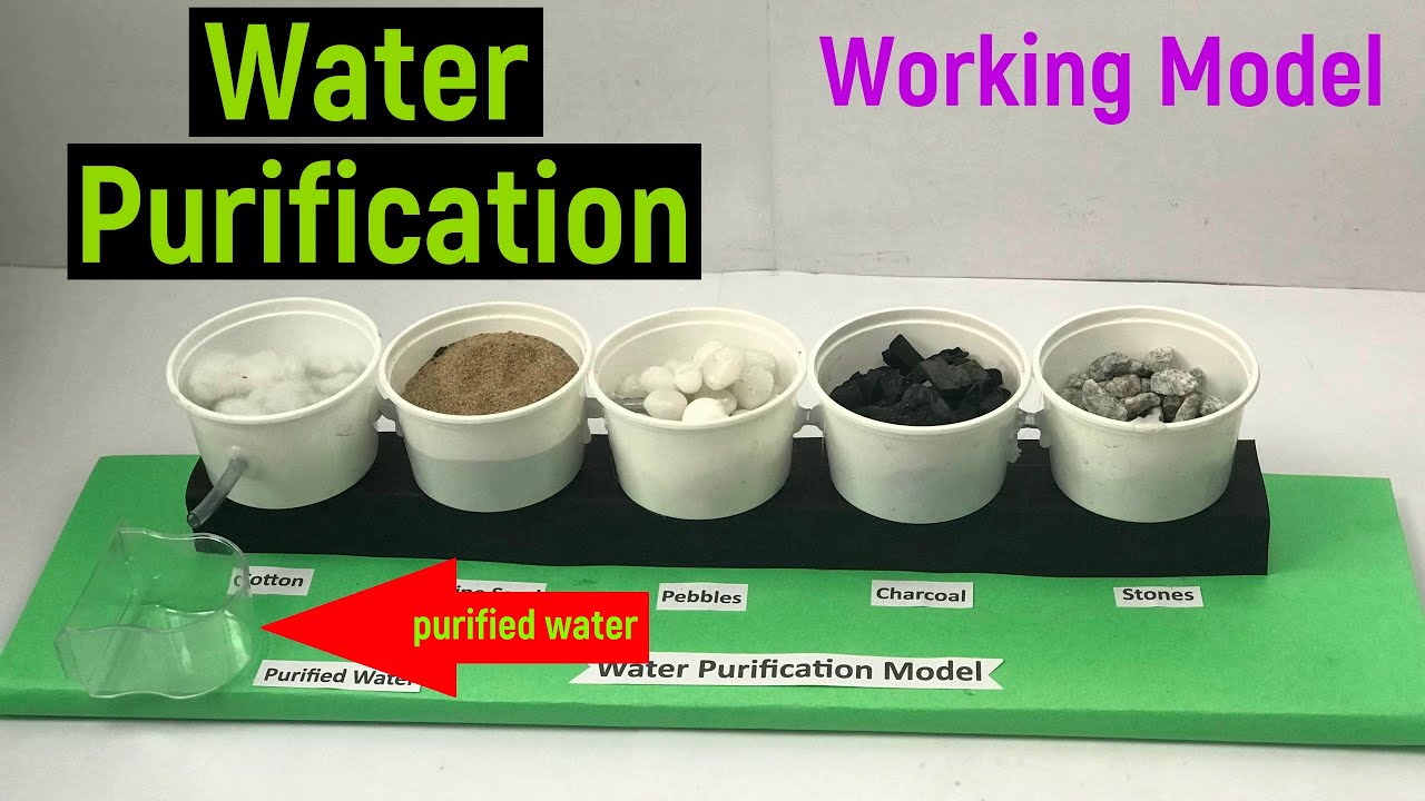 water purification working model - water purification - water ...