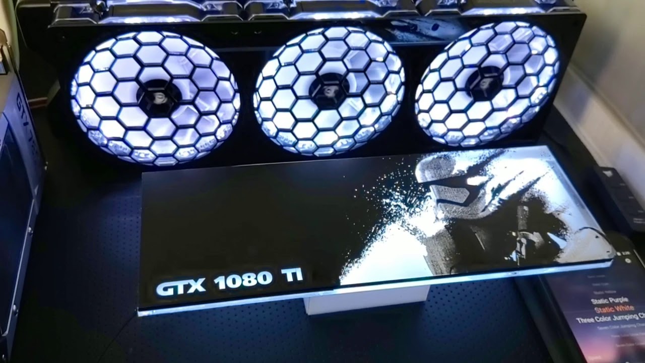 Stormtrooper EVGA 1080 Ti SC addressable RGB GPU backplate - YouTube