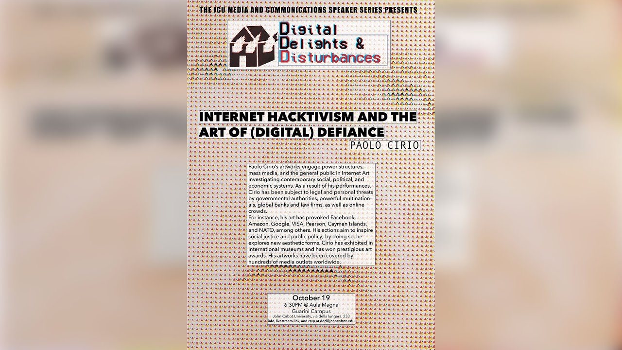 DDD - Internet Hacktivism and the Art of Digital Defiance - YouTube