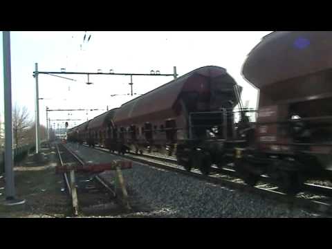 mixed freight train DB schenker with surprise on the end of the Train ...