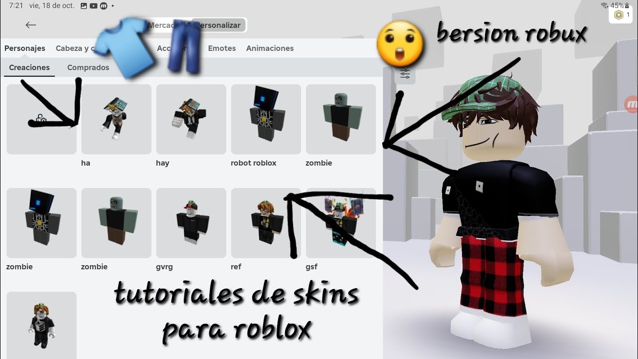 tutoriales para skins de roblox 😲👕 - YouTube