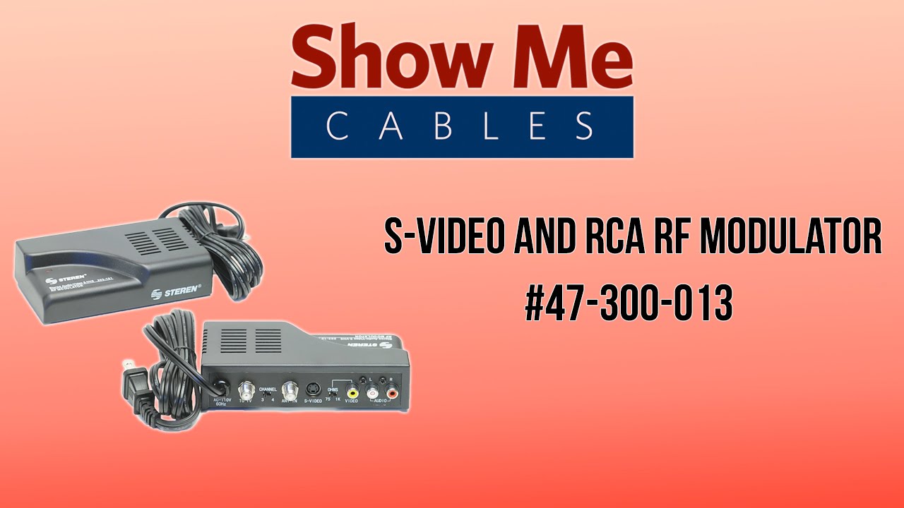 S-Video and RCA RF Modulator #47-300-013 - YouTube