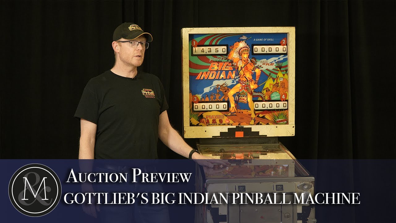 Gottlieb's Big Indian Pinball Machine | December 9 | Miller & Miller ...