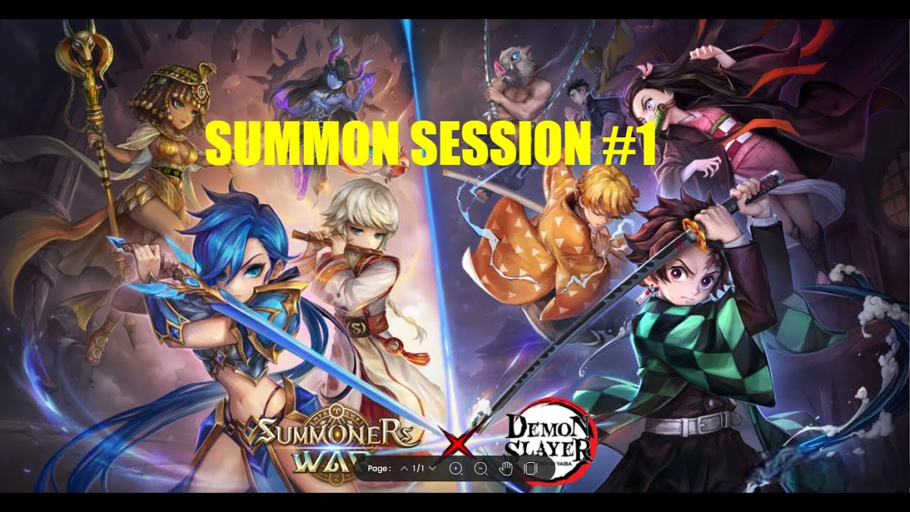 Summon Session pour la collab DEMON SLAYER !!! #1 - YouTube