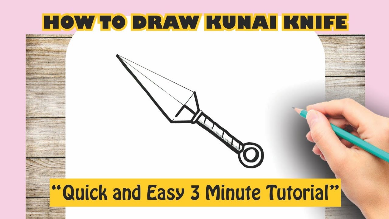 How to Draw Kunai Knife - YouTube