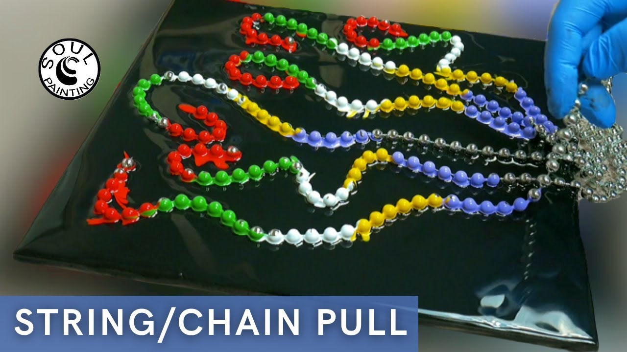 Acrylic Pouring |ABSTRACT FLOWERS USING CHAIN PULL TECHNIQUE| Fluid Art ...