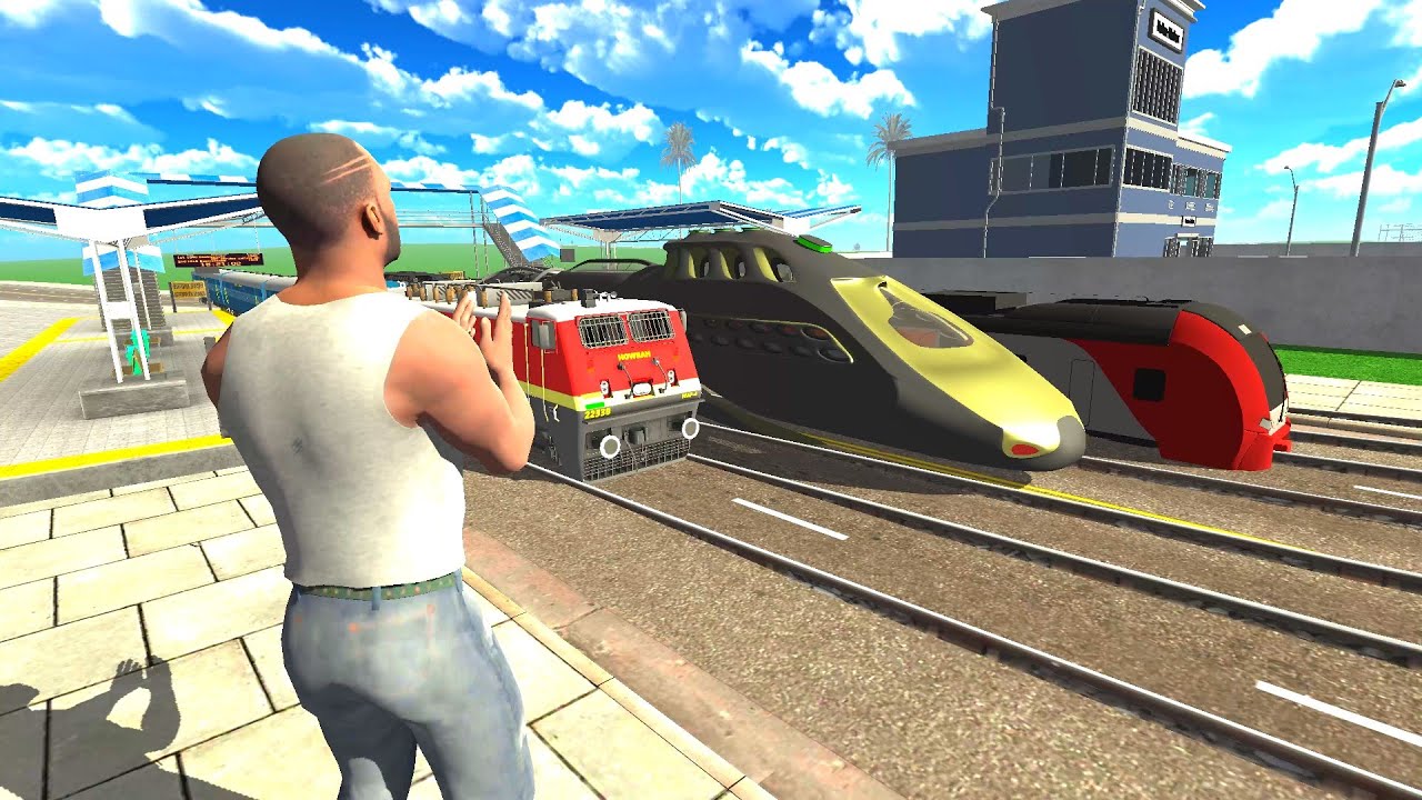 FRANKLIN BUILD NEW RAILWAY STATION - Indian Bike Driving 3d - YouTube