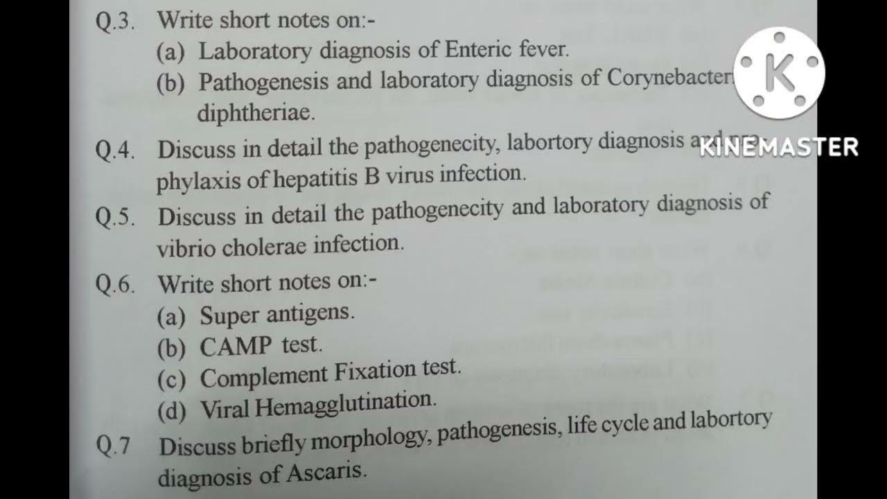 Dmlt 2nd year microbiology Feb 2020,lab technician previous/old qution pepar 2020 - YouTube