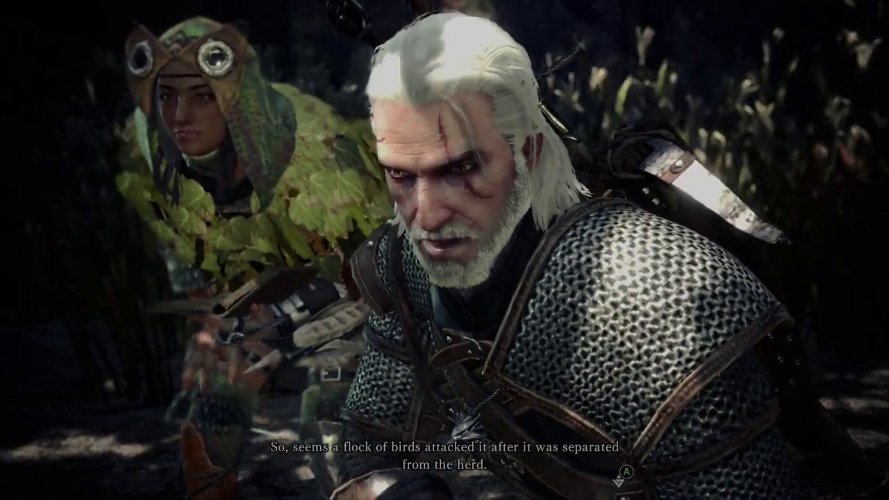 Geralt in the New World?! Witcher Side Quest [MHW] - YouTube