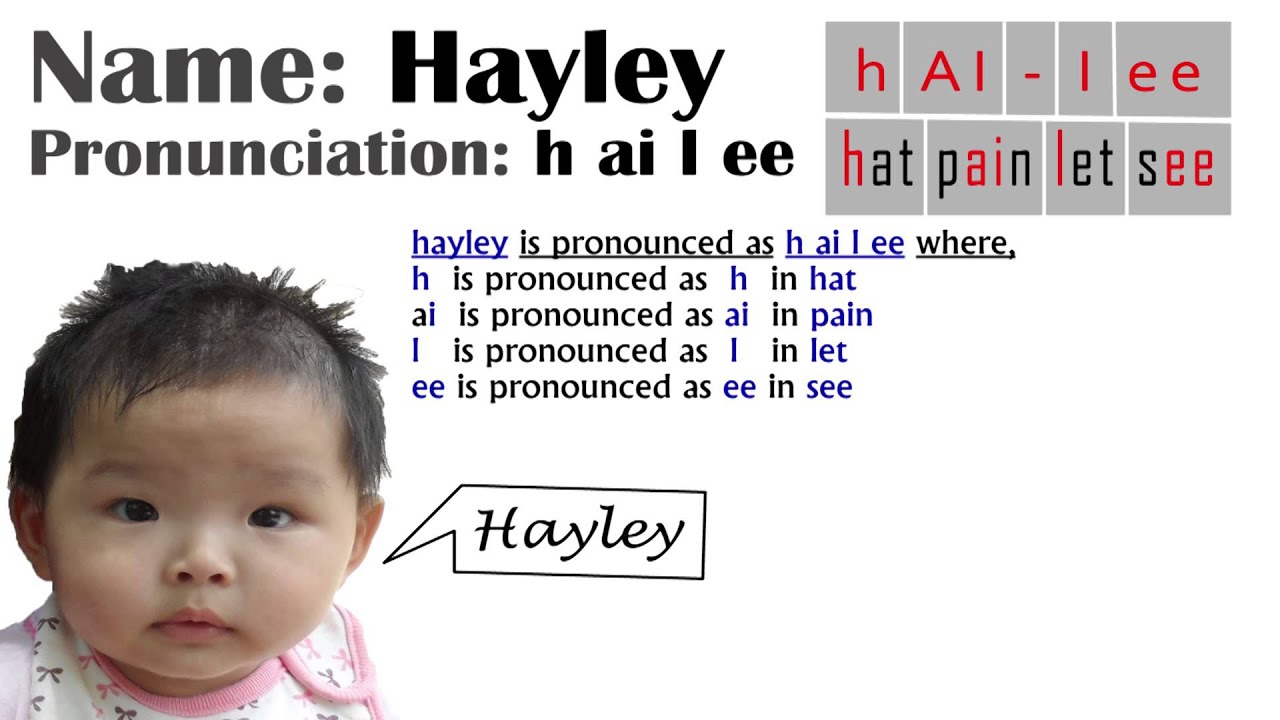 hayley pronunciation - YouTube