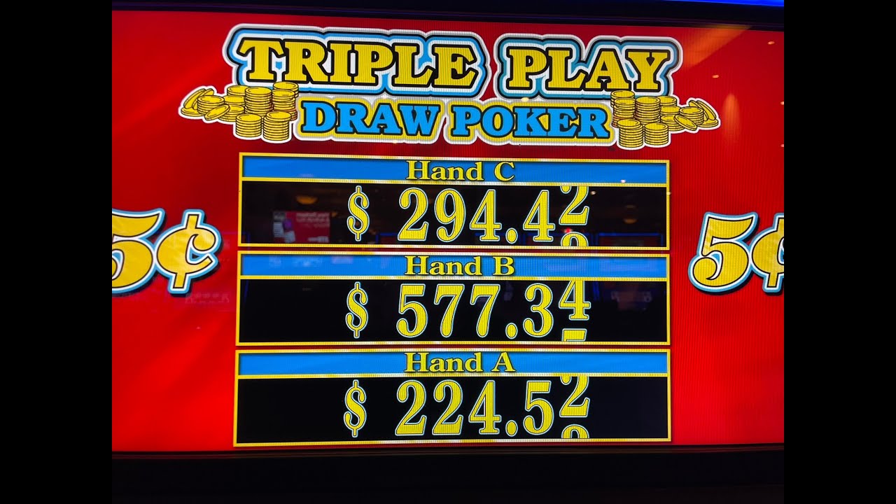 Video Poker: Triple Play - Triple Double Bonus Poker All Hands ...