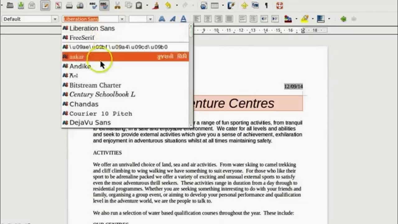 Libre Office Writer Basic Tutorials - Text Formatting - YouTube
