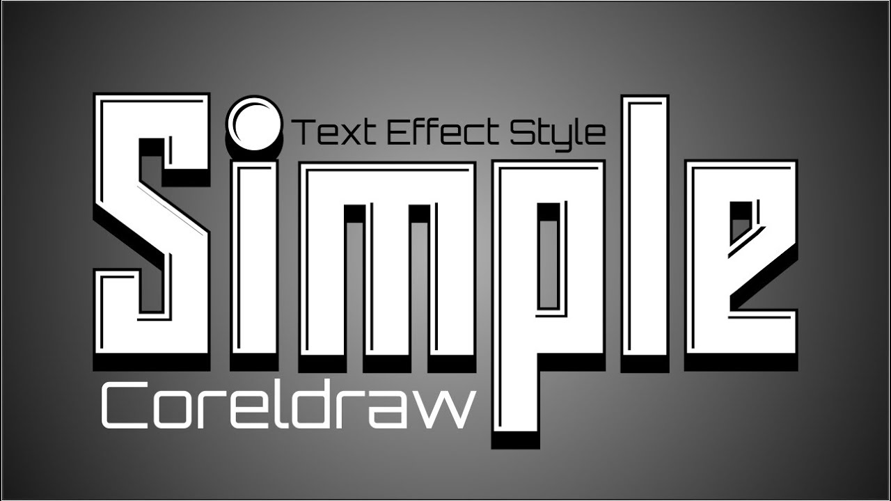 Simpel Text Style Effect in Coreldraw | Desain Tulisan Simpel dengan ...