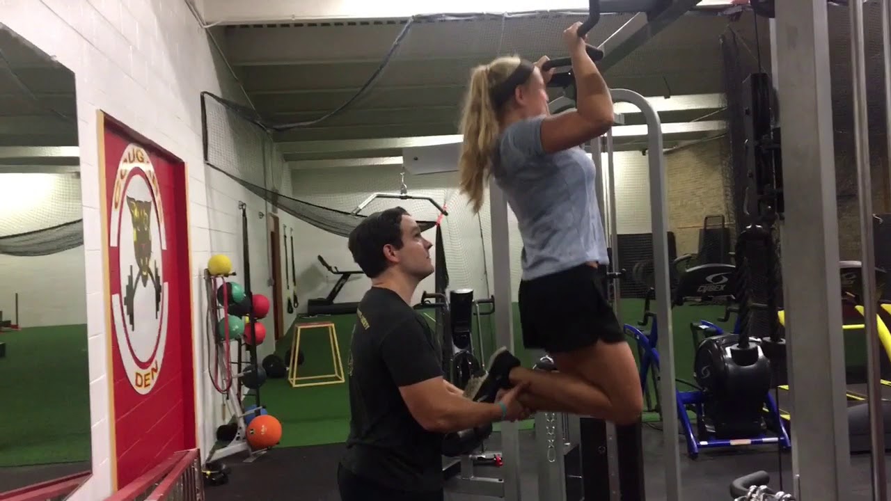 Assisted Pull-Up: Crossed Leg With Partner - YouTube