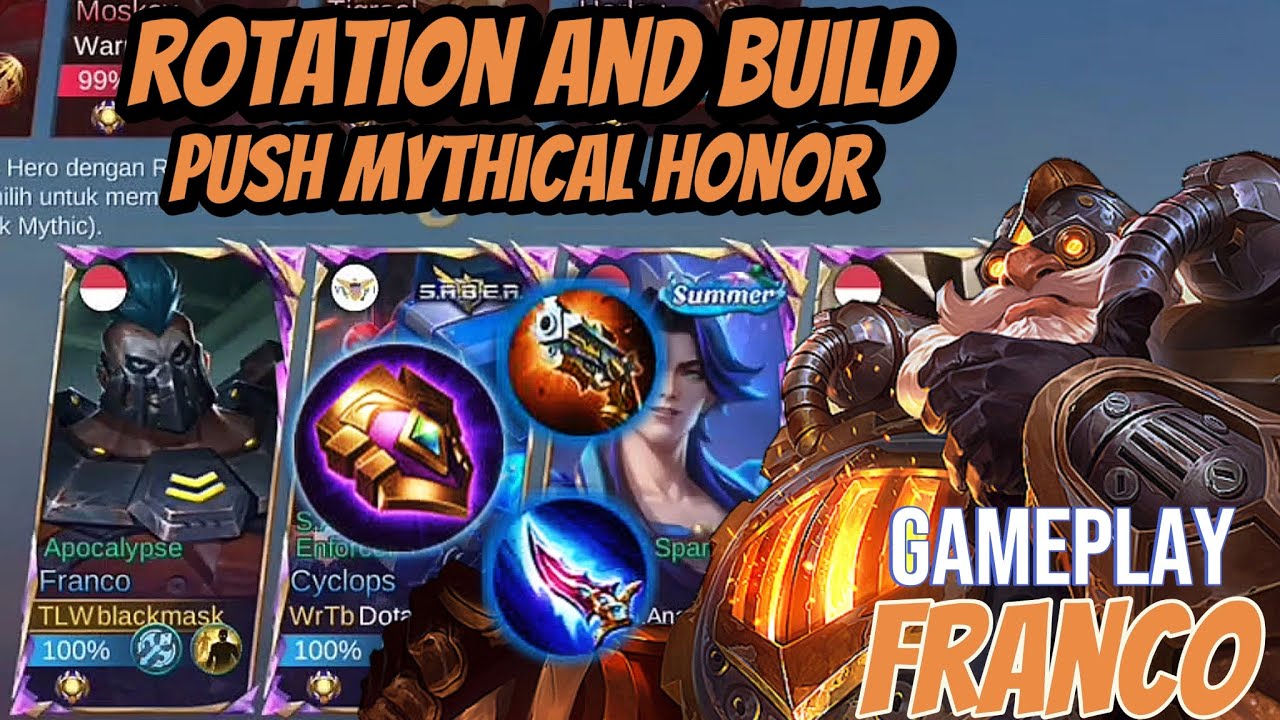 Push Mythical Honor With Franco | Gameplay Mobile Legends | Blackmask ...