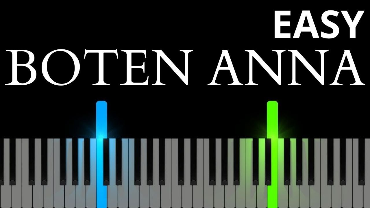 Basshunter - Boten Anna (EASY Piano Tutorial) - YouTube