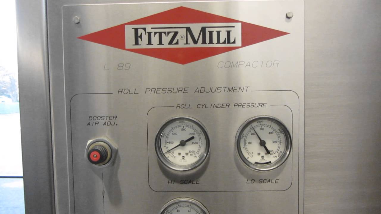 Fitzpatrick L-89 Chilsonator Roll Compactor - YouTube