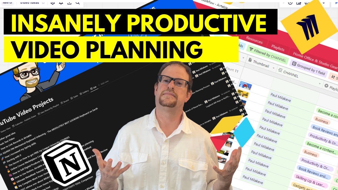 How to Use Notion, Airtable, and Miro for INSANELY PRODUCTIVE video ...