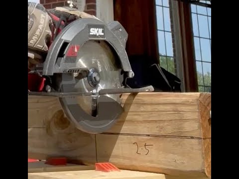 how to cut a #notch in a 6x6 #post for #deck - YouTube
