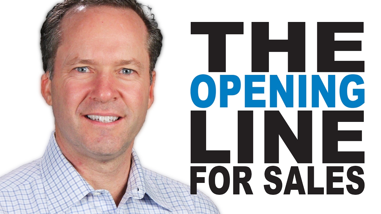 The Opening Line for Sales - YouTube