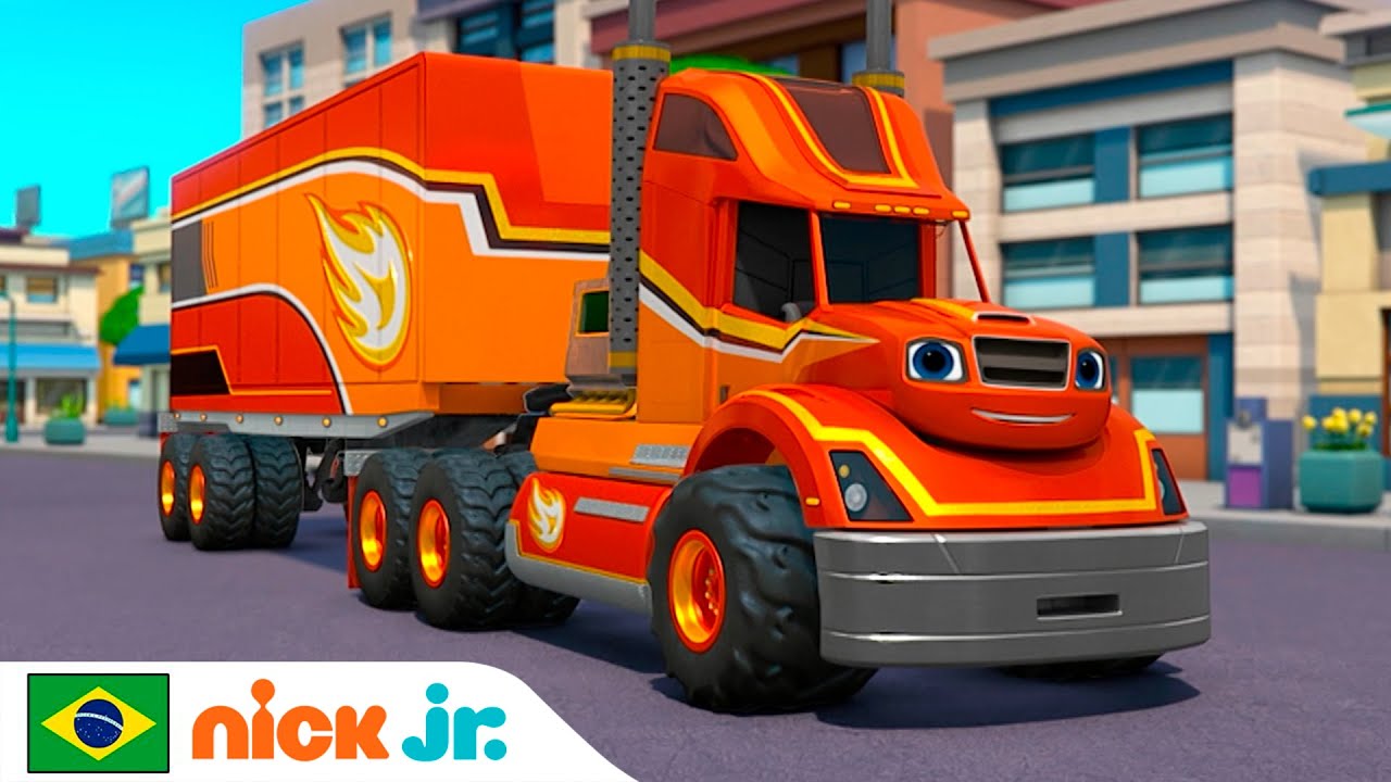 Blaze e os Monster Machines | O grande caminhão Blaze faz grandes ...