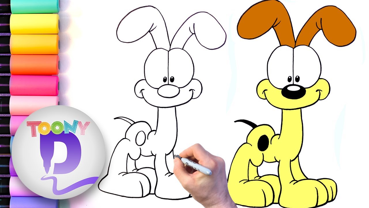 How to Draw Odie | GARFIELD - YouTube