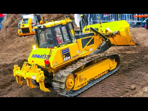 RC MODEL DOZER, RC TRACK LOADER SPECIAL!! KOMATSU FUMOTEC, LIEBHERR ...