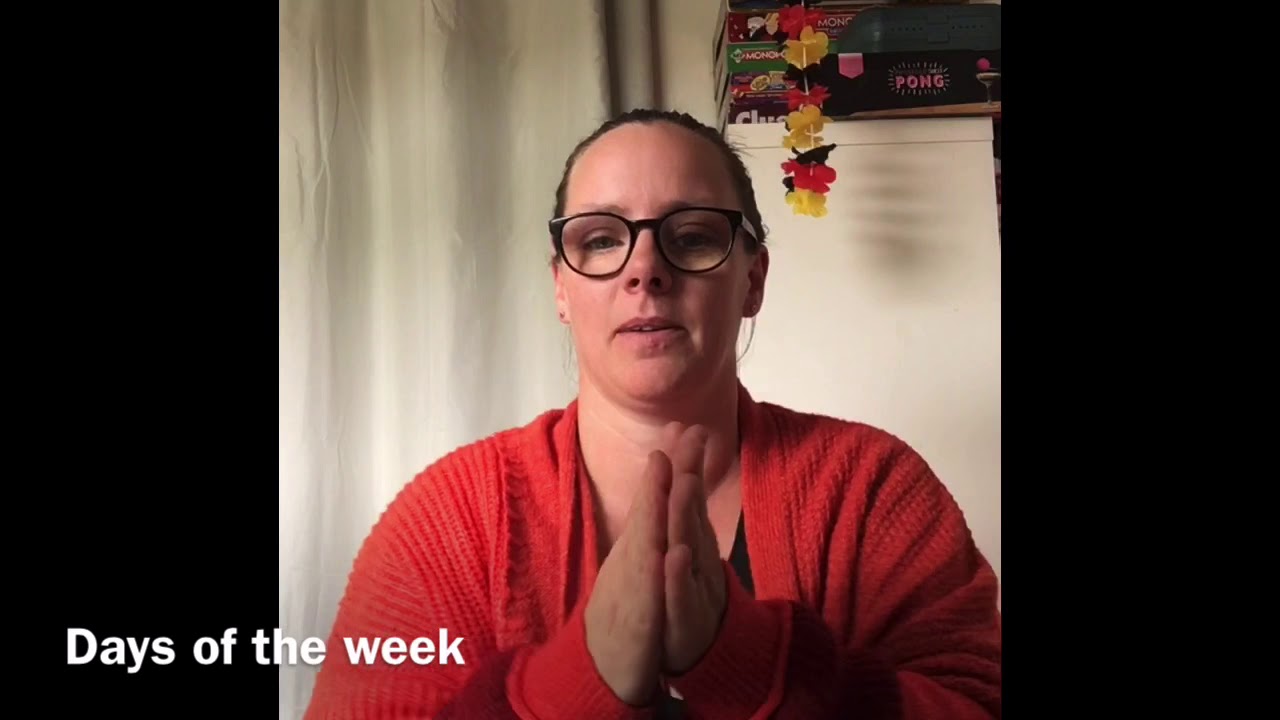 Days of the week with BSL signs - YouTube