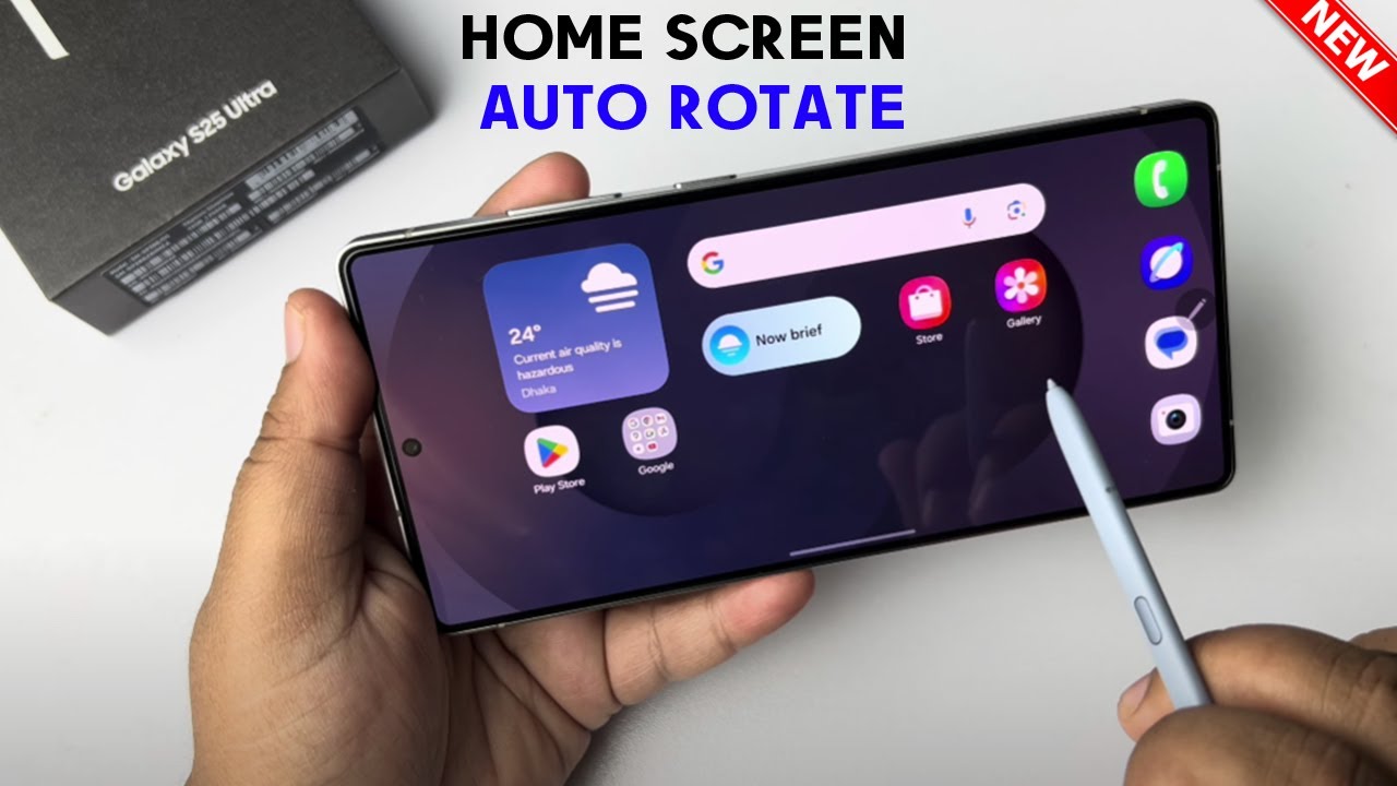 How to make your Samsung Home screen automatically rotate on Galaxy S25 ...