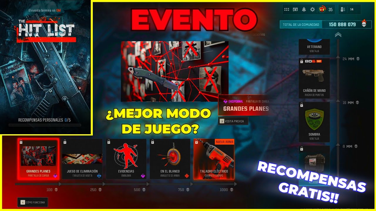 *EVENTO* COMO OBTENER TODAS LAS RECOMPENSAS DE THE HIT LIST 🔥 WARZONE ...