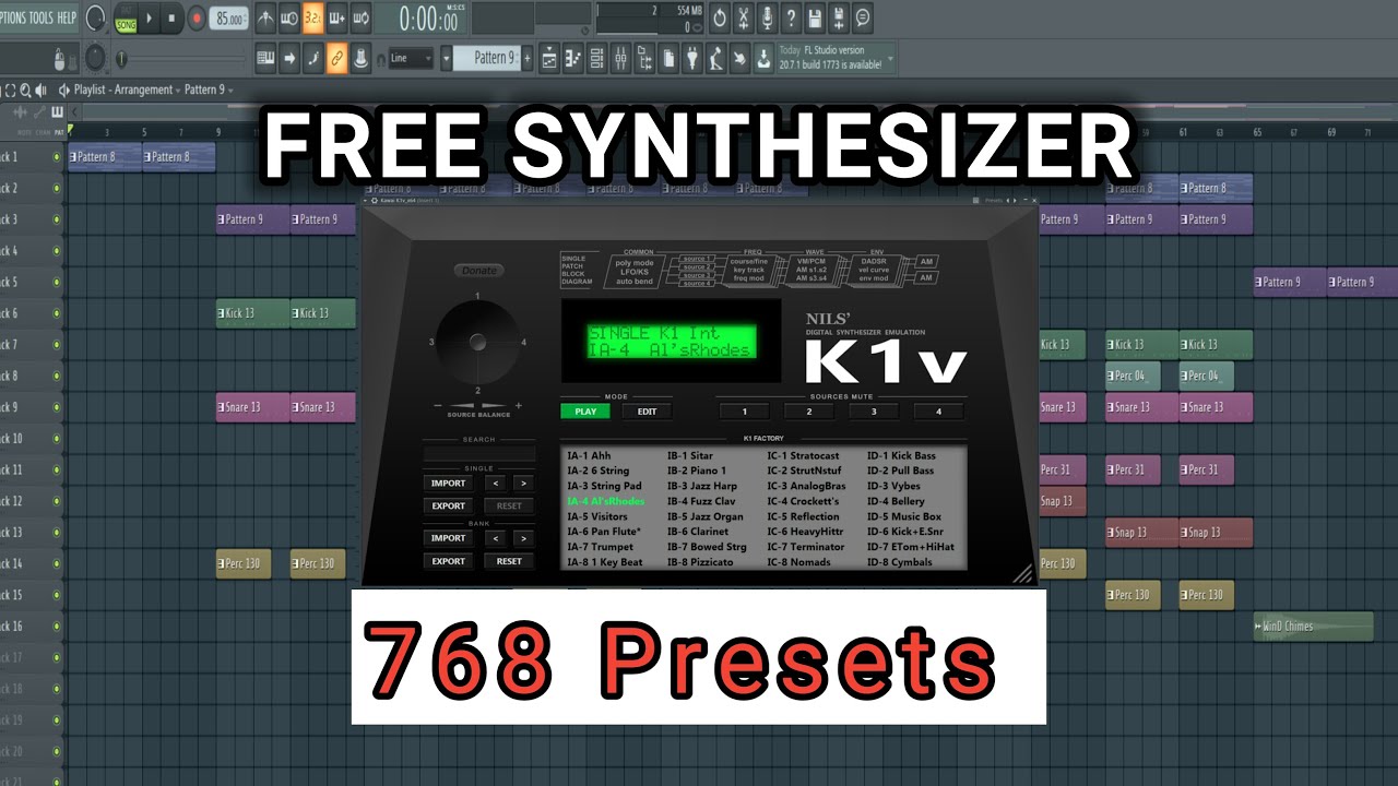 Kawai K1v Free VST Plugin - YouTube