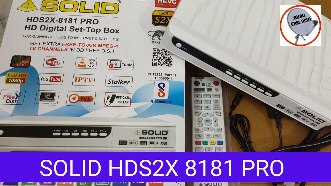 SOLID HDS2X 8181 PRO Mpeg4 HD Set Top Box|| solid 8181 pro || DD free dish set top box || solid ...
