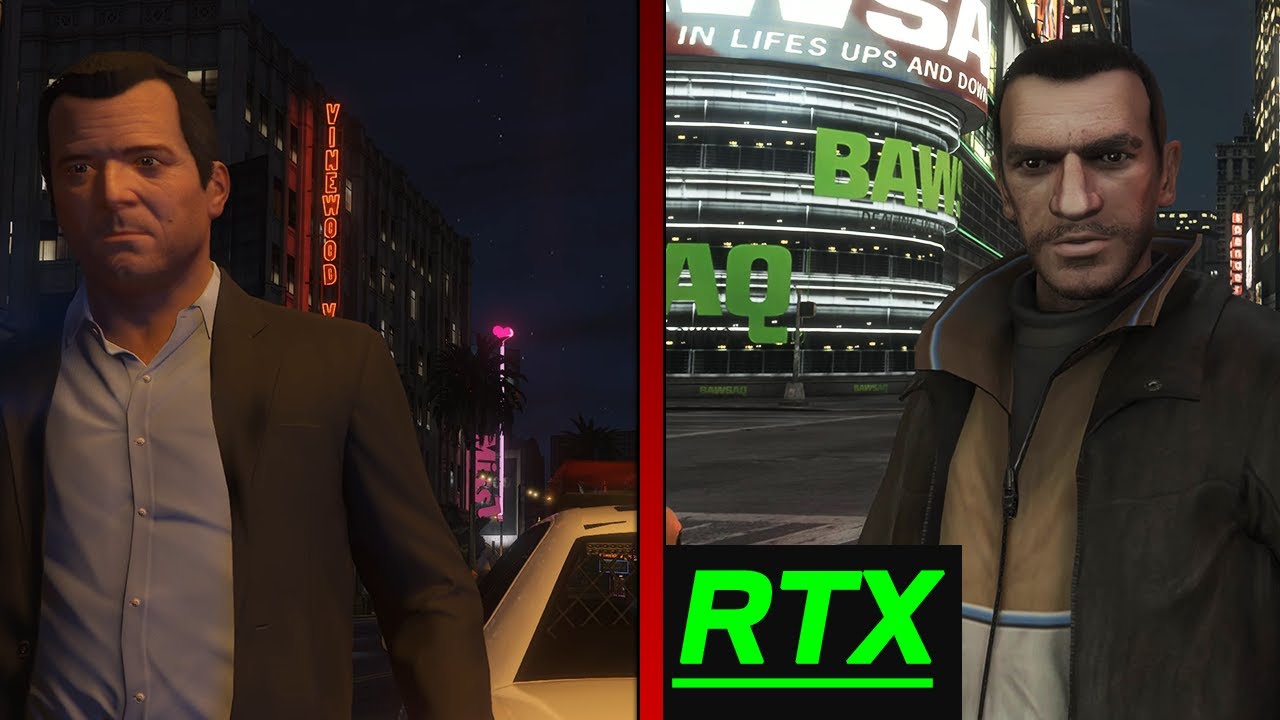 THE BIG COMPARISON | GTA V vs. GTA IV RTX MOD - YouTube