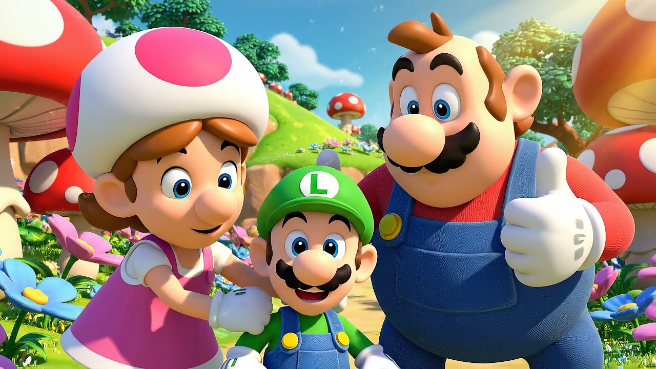 Mario Baby Luigi Dropped His Ice Cream Cone | Nursery Rhymes for Kids ...