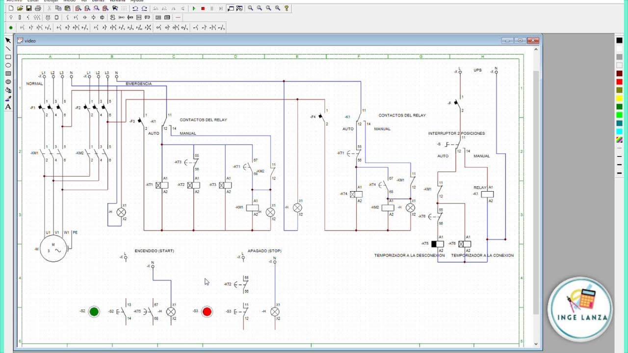 como hacer tu transferencia automática-manual con contactores| práctica 18 - YouTube