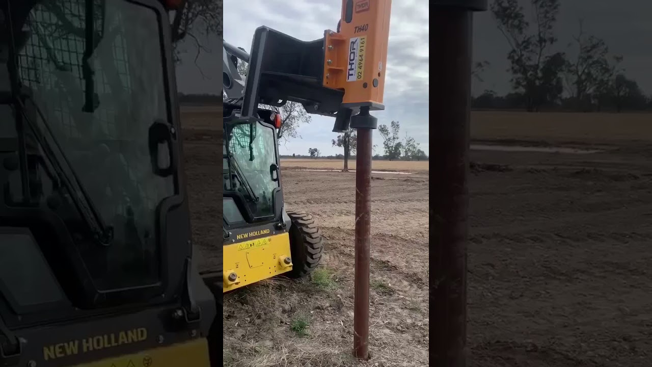 THOR TH43 Hydraulic Post Driver - YouTube