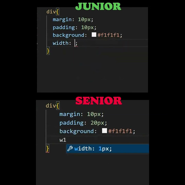 Junior vs Senior | #htmlcssjavascript #webdevelopment #webdesign #html #css #js #coding # ...