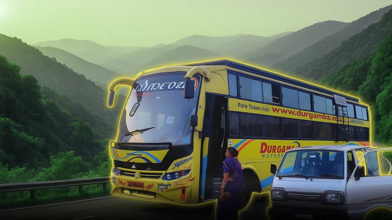 Kundapura to Bengaluru via Hulikal Ghat | Durgamba Non AC Sleeper Coach ...