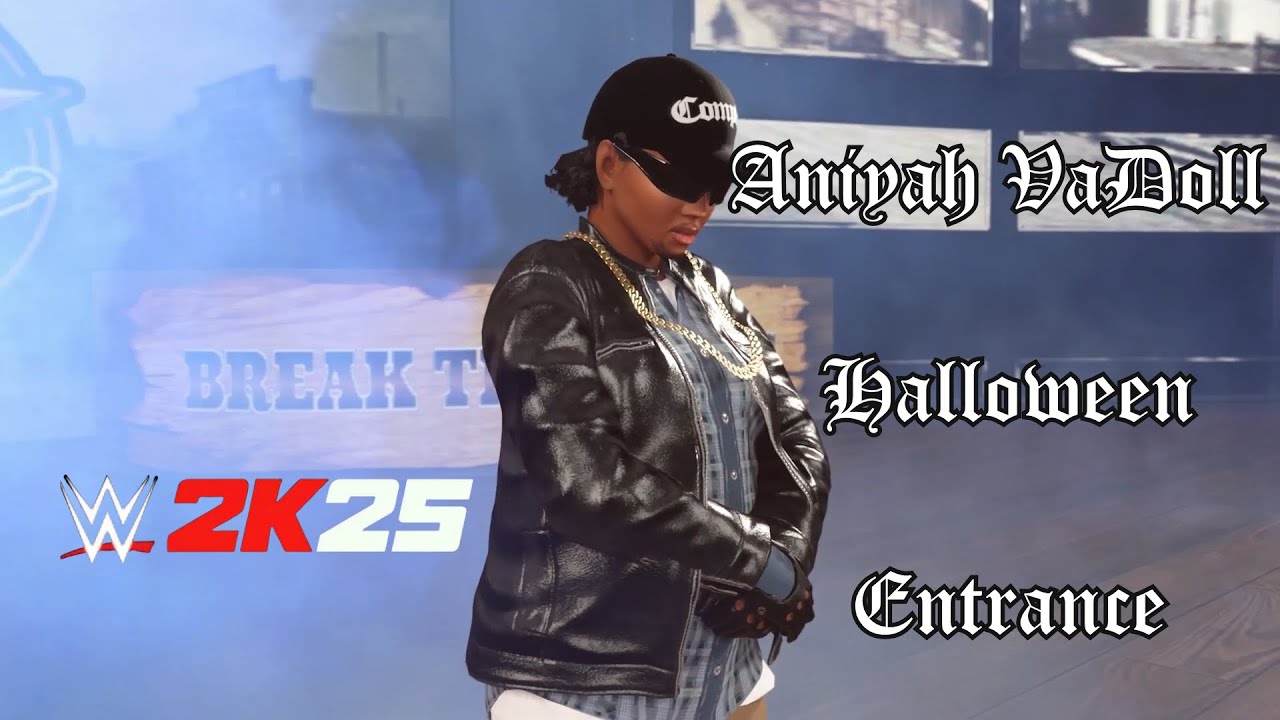 WWE 2k25 Aniyah VaDoll Hallloween Entrance Eazy E - YouTube