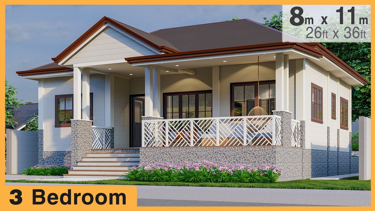 A Cozy Way to Live | 3 Bedroom | 8 x 11 meters (26 by 36ft) Modern ...
