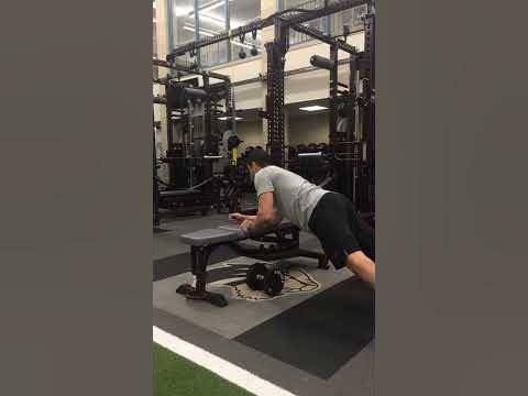 Dumbbell Plank Row on Bench - YouTube