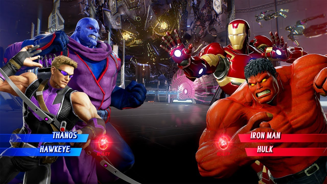 Iron Man & Hulk VS Hawkeye & Thanos (Very Hard) - Marvel vs Capcom | 4K ...