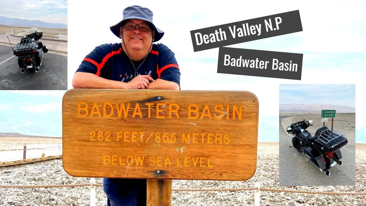 2021 Solo Motorcycle Ride. Death Valley Badwater Basin. Harley Davidson ...