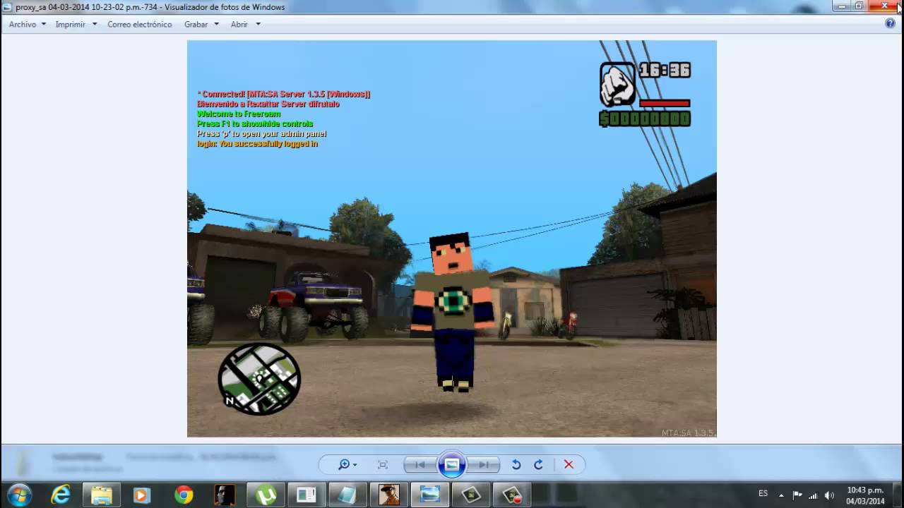 Como poner tu skin de minecraft en mta sa 1.3 - YouTube