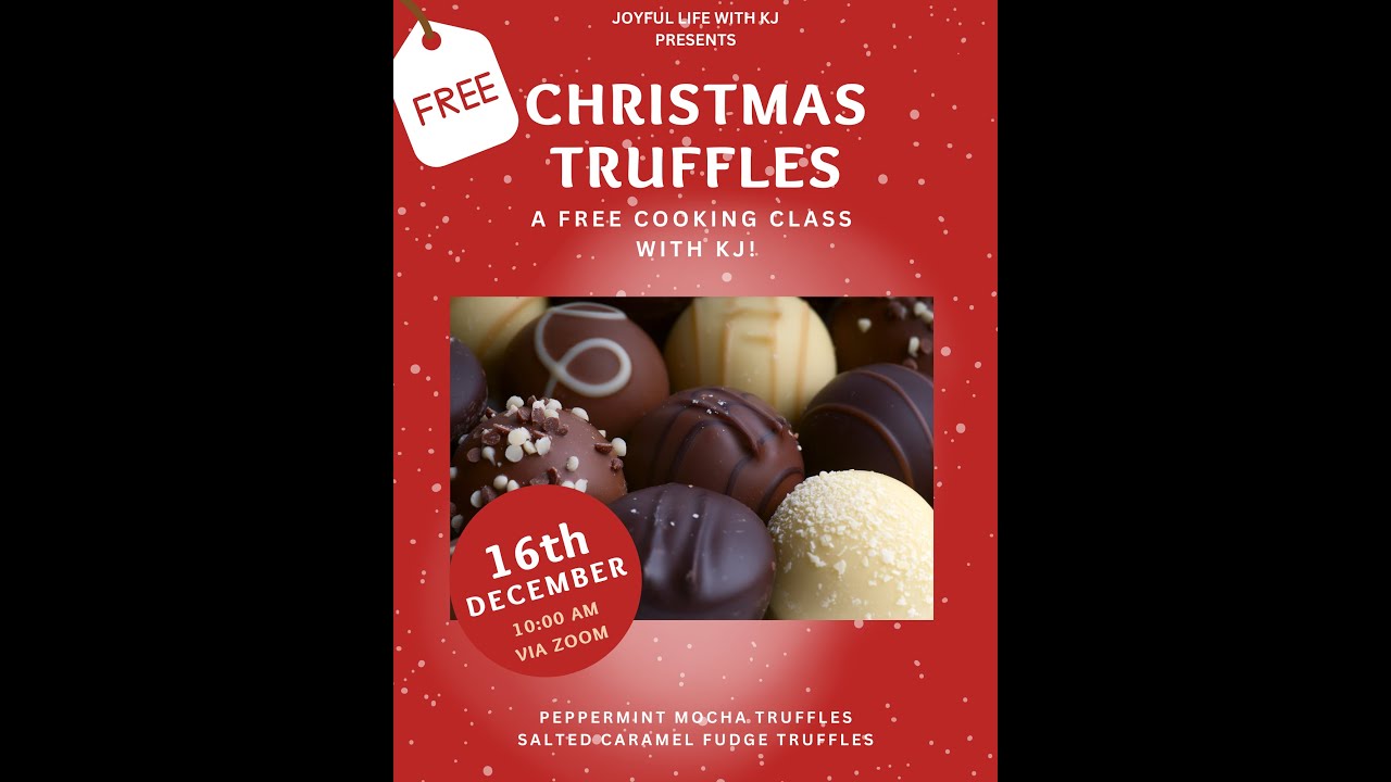 FREE Christmas Truffle Class with KJ! - YouTube