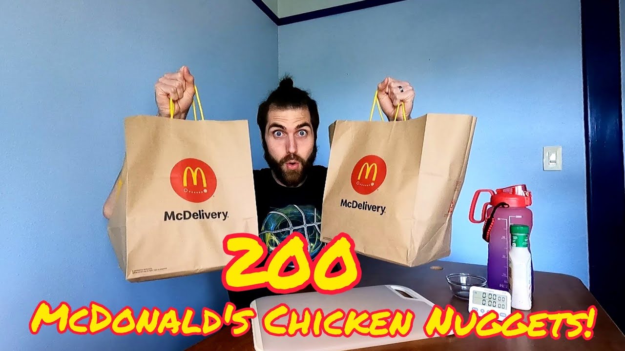 McDonald's 200 Chicken Nugget Challenge! [Man v Food] Unlimited Time ...