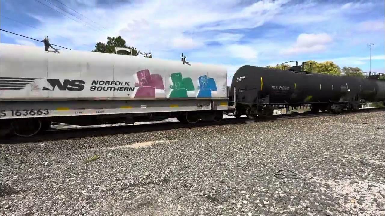 Ns 171 coming through enon Ohio mile post 190 C6M ns 4017 up7228 up7971 - YouTube