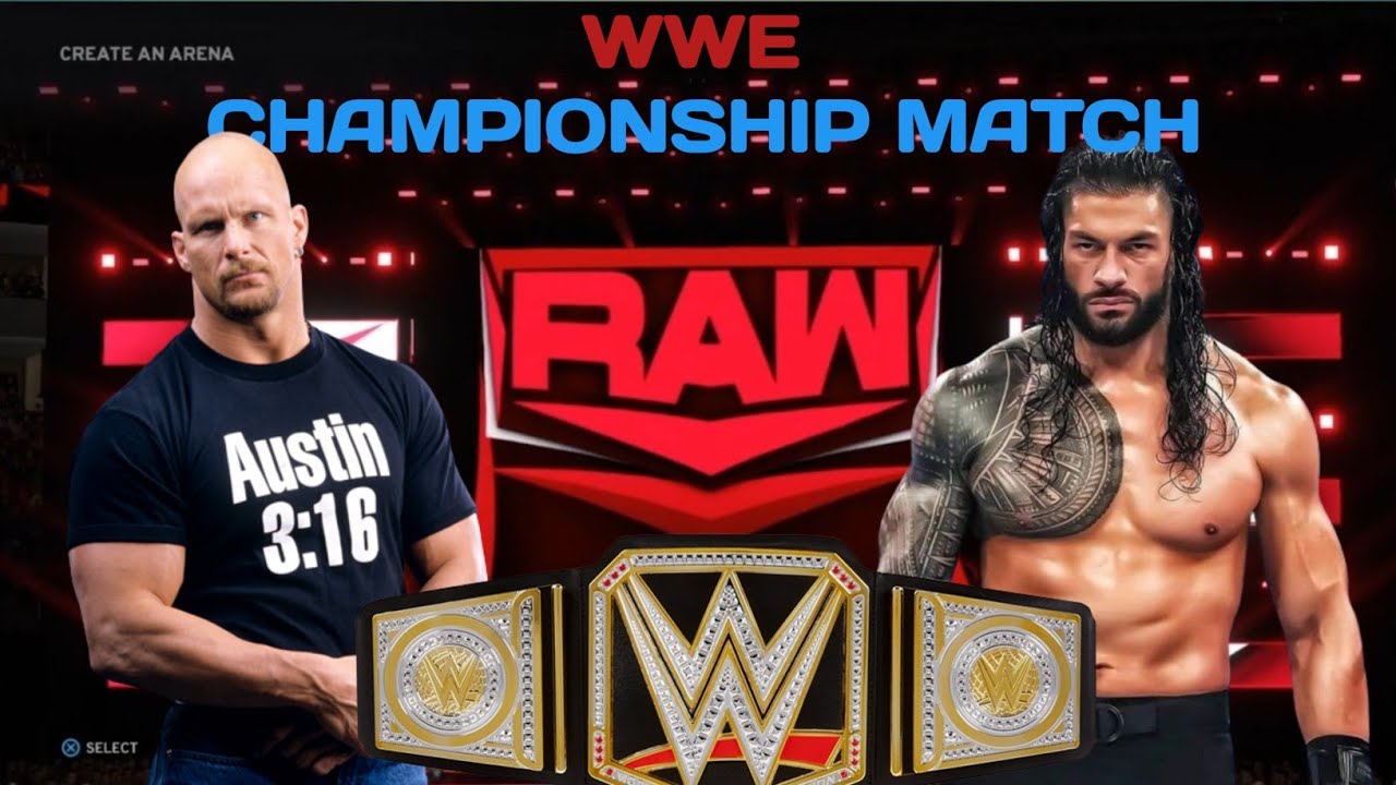 WWE 2K22 Gameplay | Roman Reigns Vs. Stone Cold Steve Austin For WWE ...