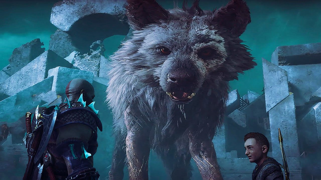 God of War Ragnarok - All Fenrir Wolf Scenes (Son of Atreus) - YouTube